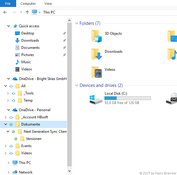 OneDrive Icons in Explorer-View with Windows 10 1709 Build 17063 – Hans ...