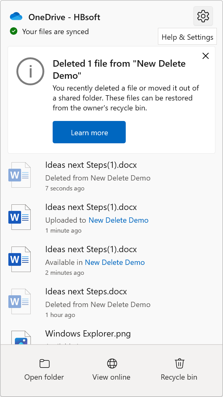Correctly delete and restore files with OneDrive – Hans Brender's Blog